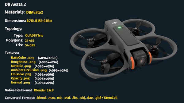 modelo 3d DJI Avatar 2 - TurboSquid 2223915