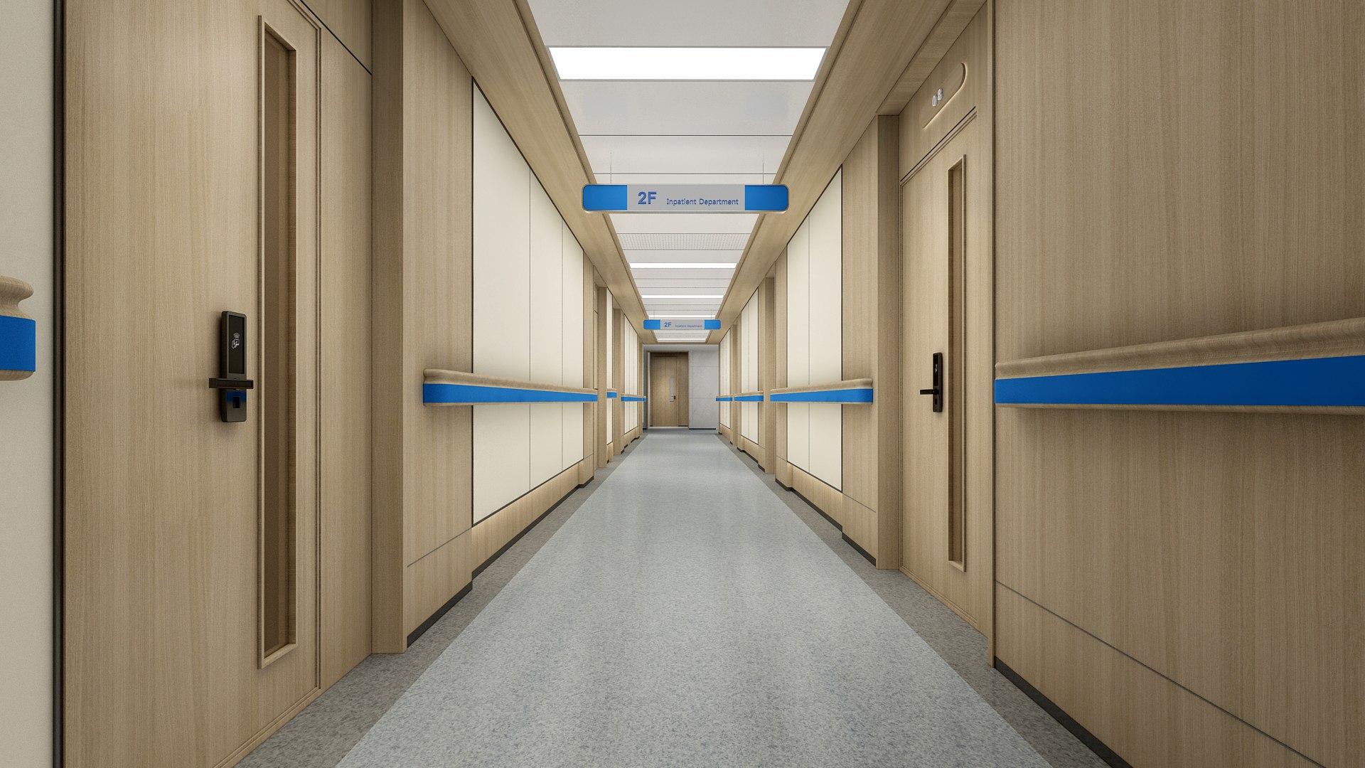 3D Hospital Hallway 02 Model - TurboSquid 2095223
