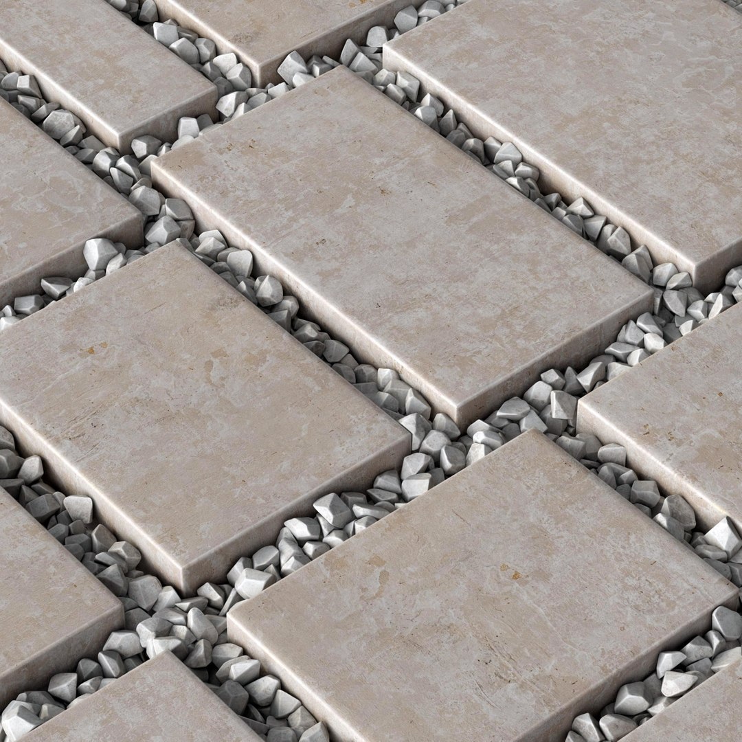 3D Paving Tile Pebble N12 - TurboSquid 1966229
