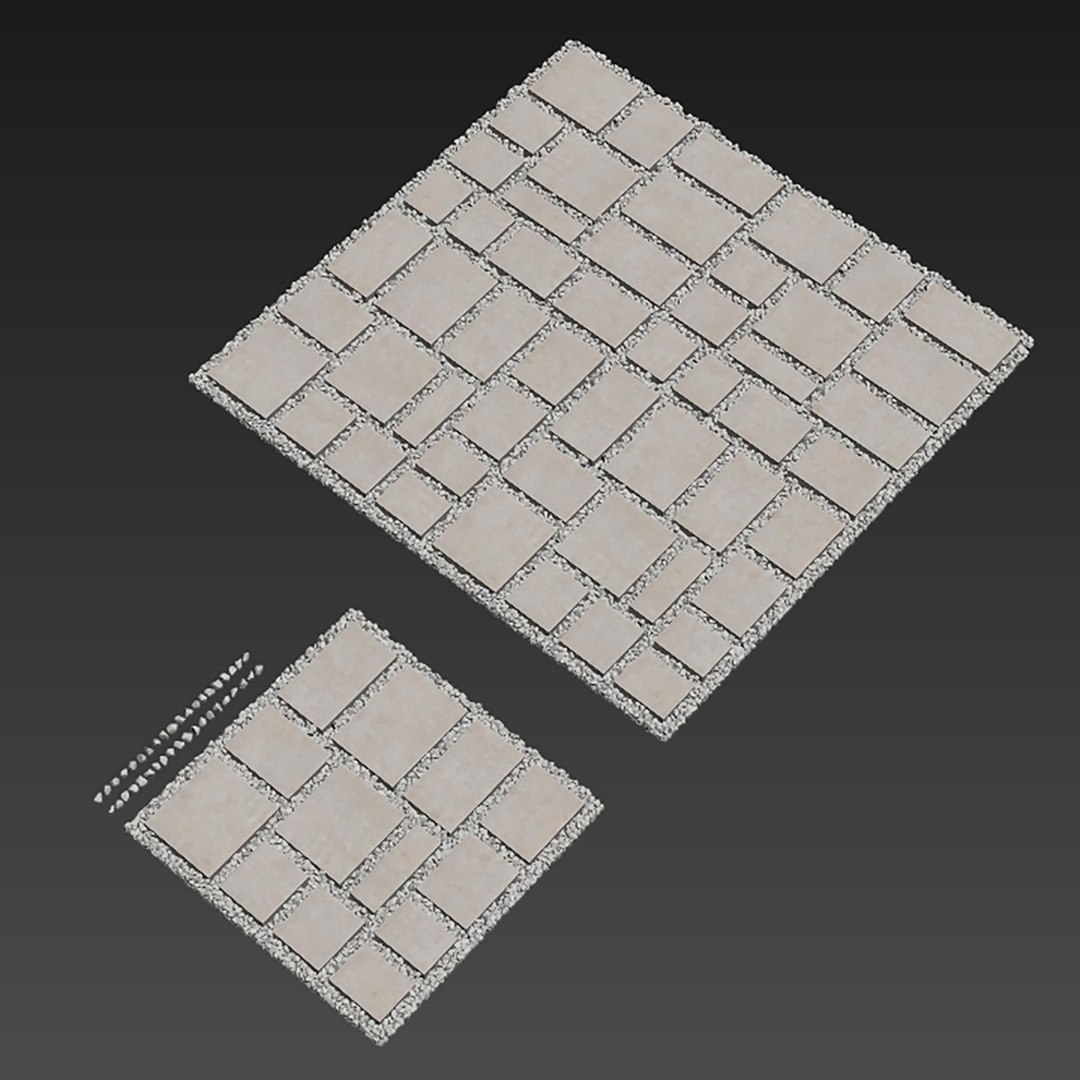 3D Paving Tile Pebble N12 - TurboSquid 1966229