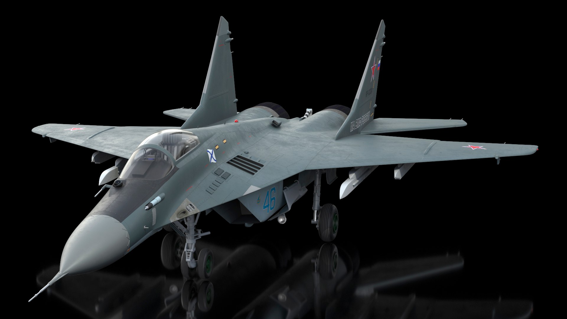 3D model MiG 29KR Multirole Fighter Aircraft Russian Navy - TurboSquid ...