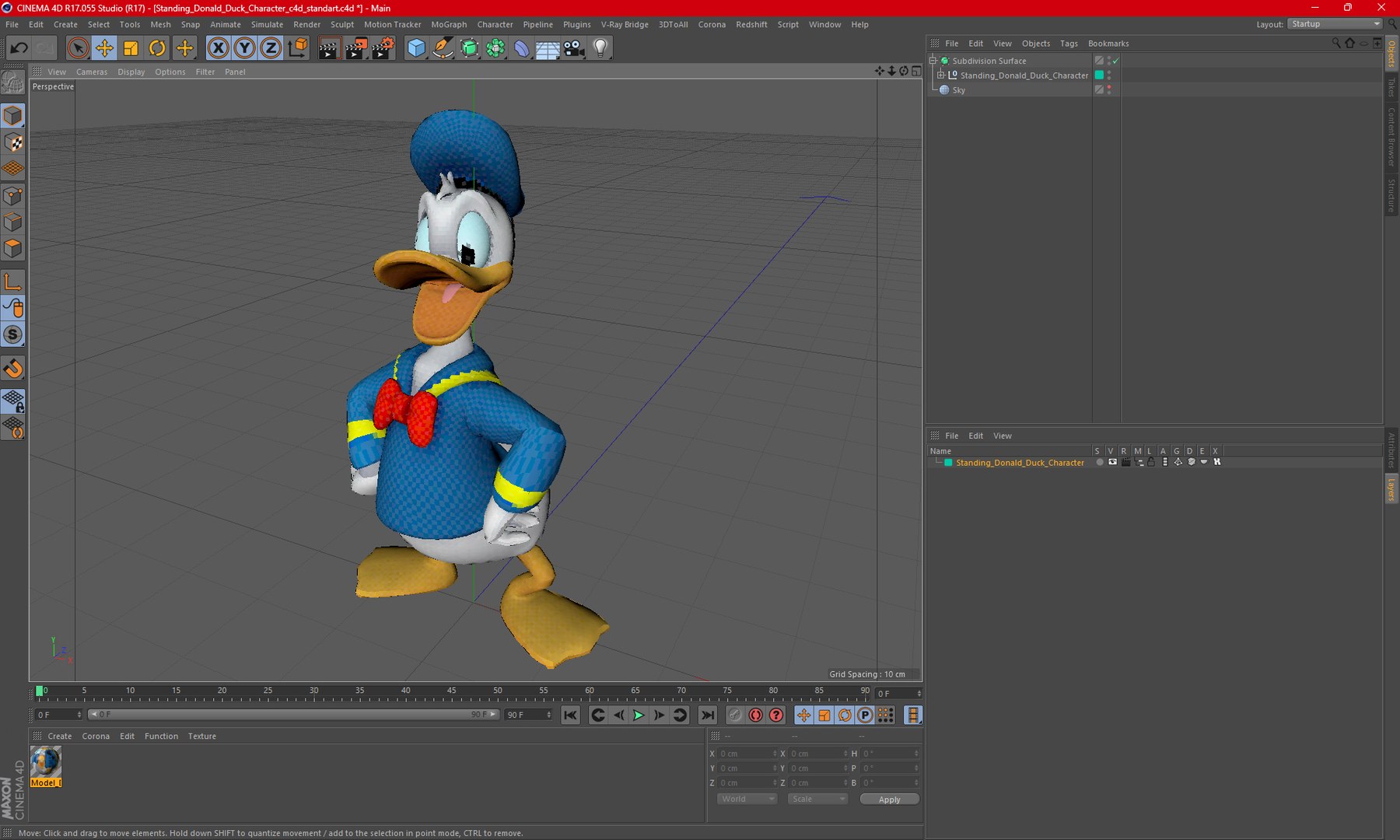 3D Standing Donald Duck Character - TurboSquid 2107340