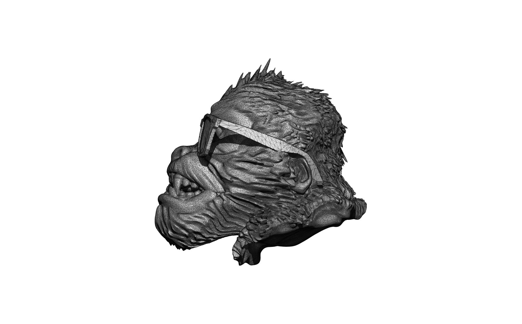 3D Monkey Evil Glasses - TurboSquid 2151817