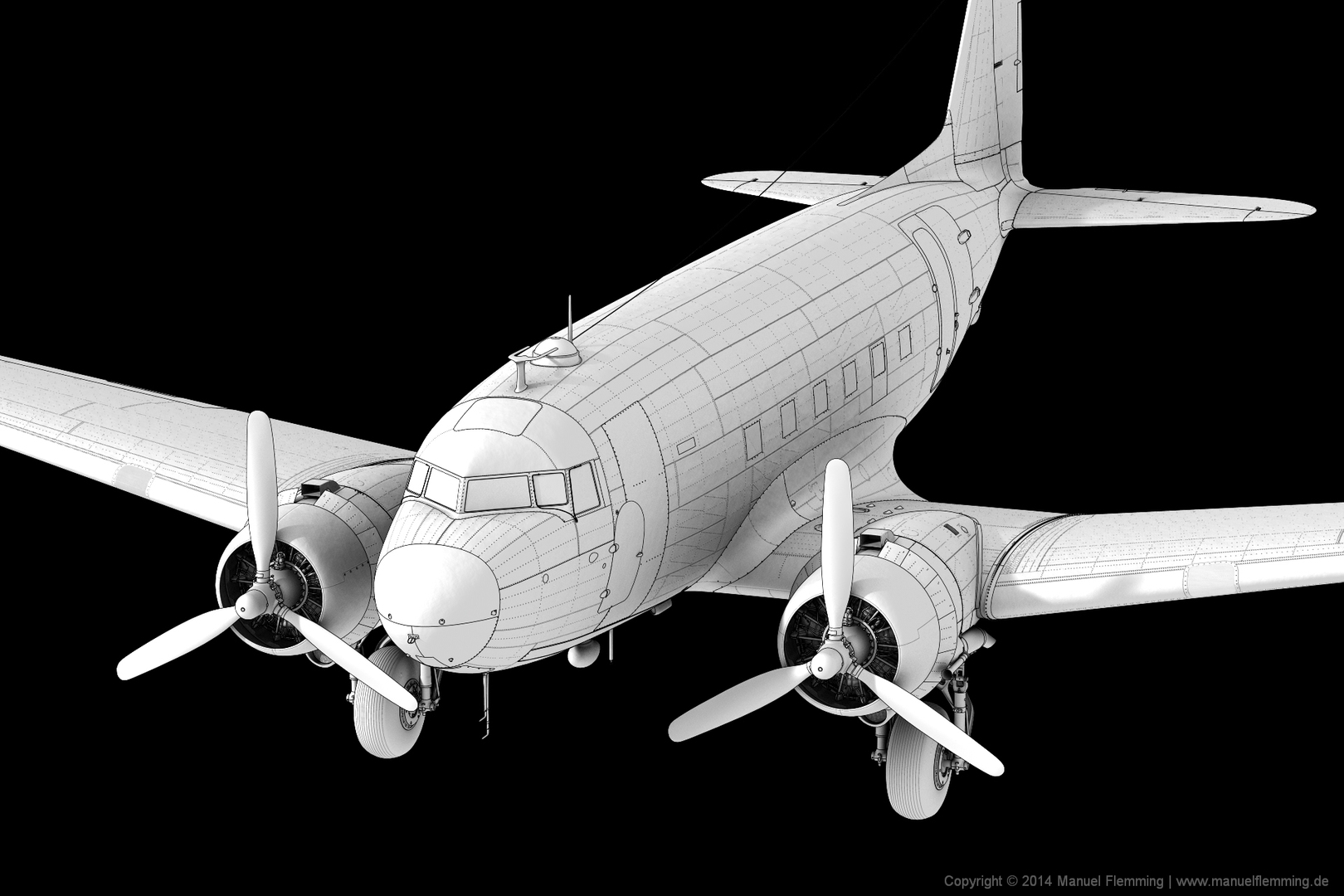 3d model douglas c-47 skytrain world s