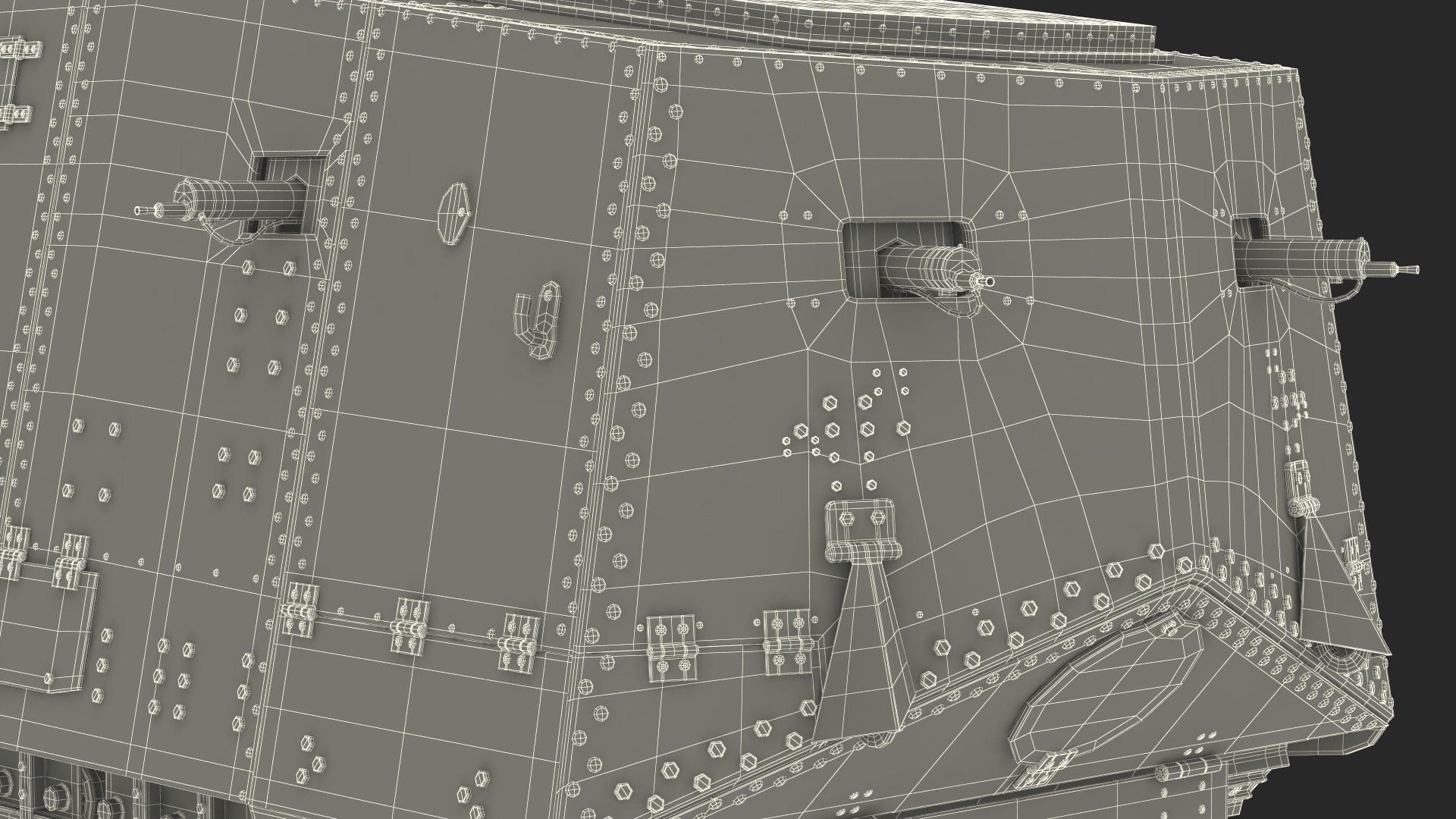 3D model German A7V Sturmpanzerwagen Tank Camo Aged Rigged - TurboSquid ...