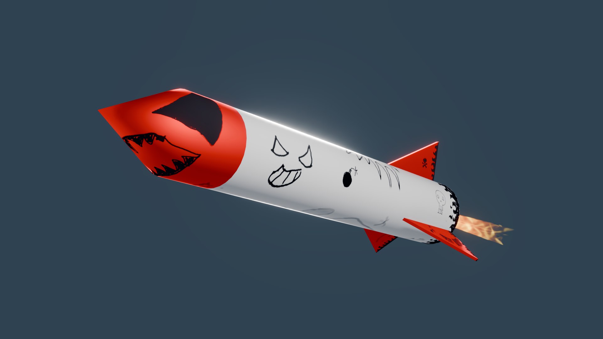 Stylized Missile Model - TurboSquid 2155316