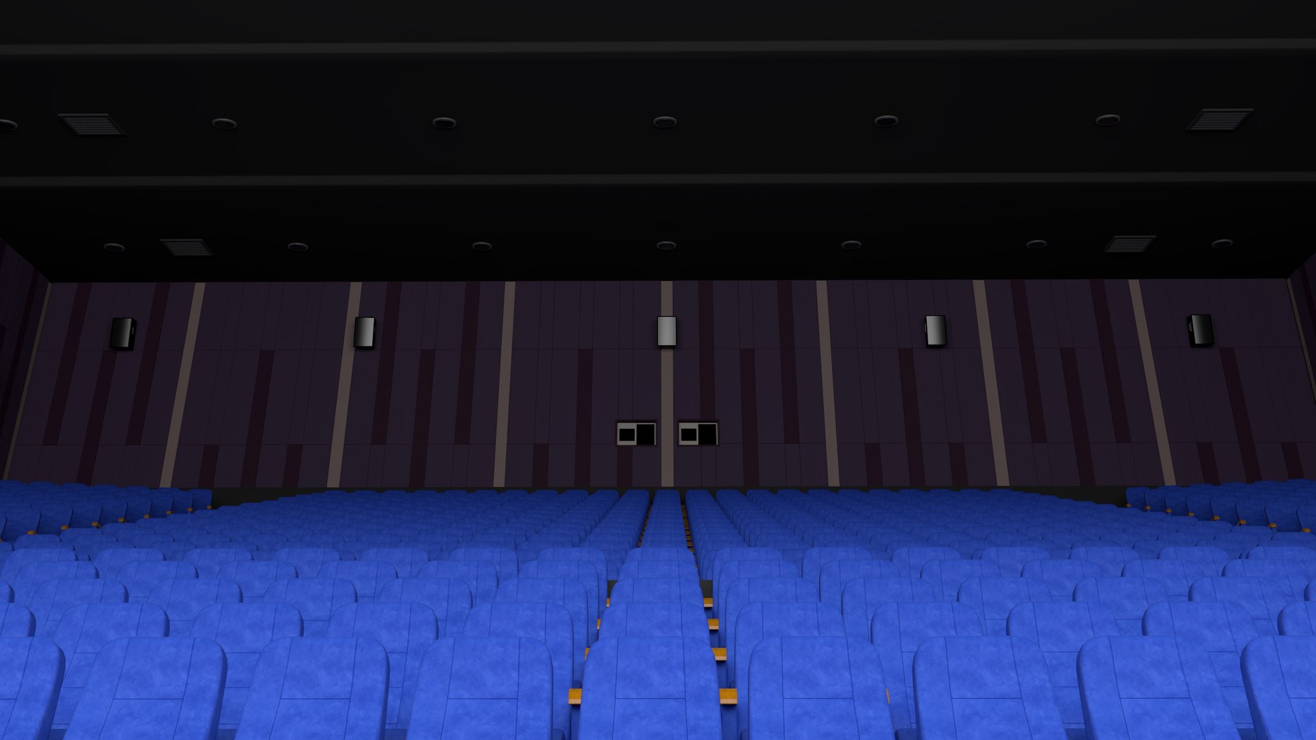 Movie Theater Hall 3D Model - TurboSquid 2240486