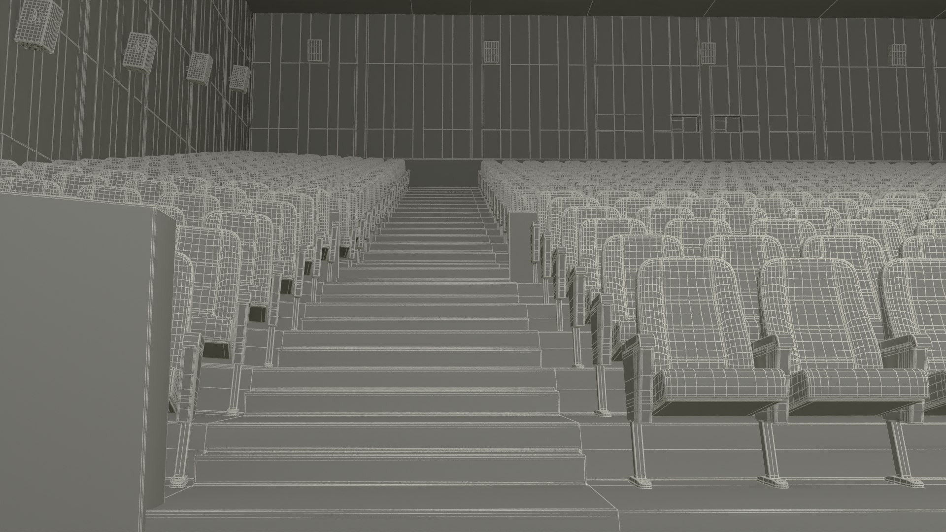 Movie Theater Hall 3D Model - TurboSquid 2240486