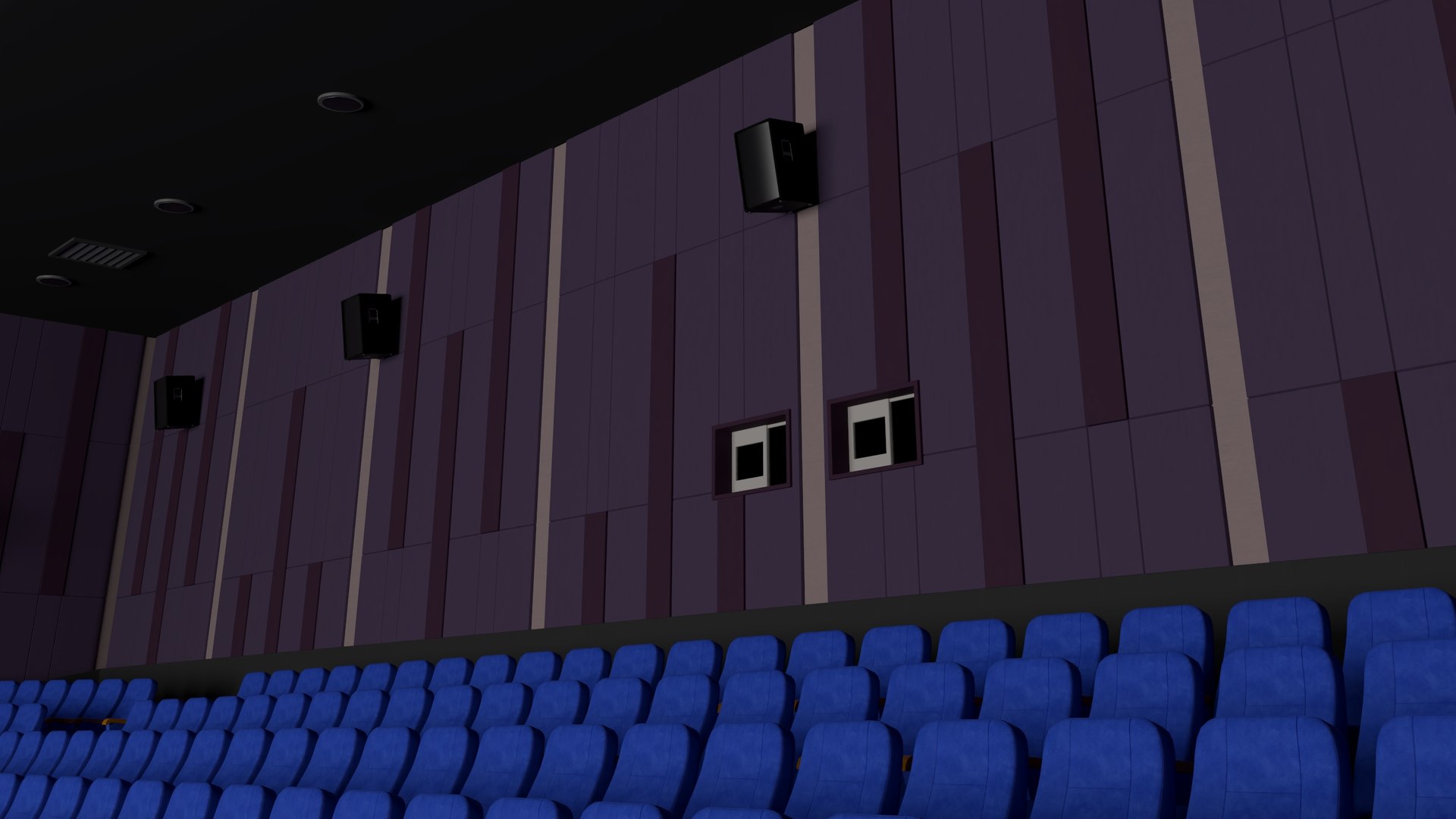 Movie Theater Hall 3D Model - TurboSquid 2240486
