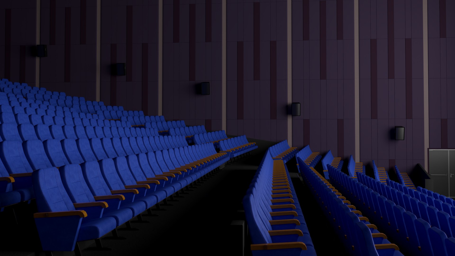 Movie Theater Hall 3D Model - TurboSquid 2240486