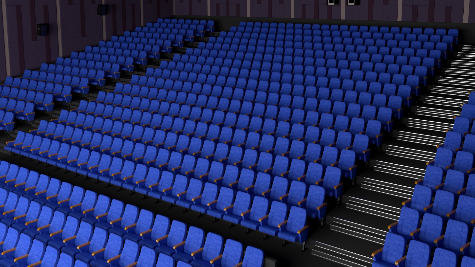 Movie Theater Hall 3D Model - TurboSquid 2240486
