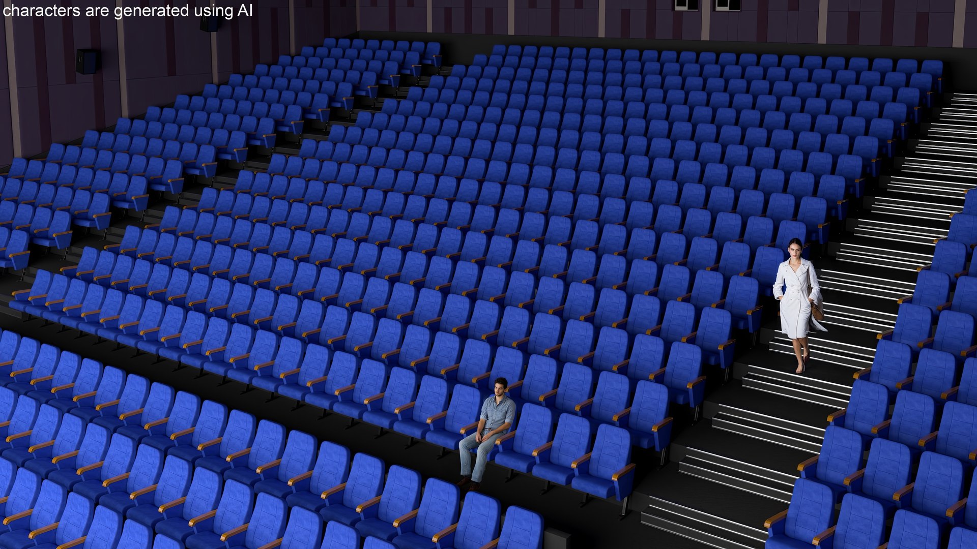 Movie Theater Hall 3D Model - TurboSquid 2240486