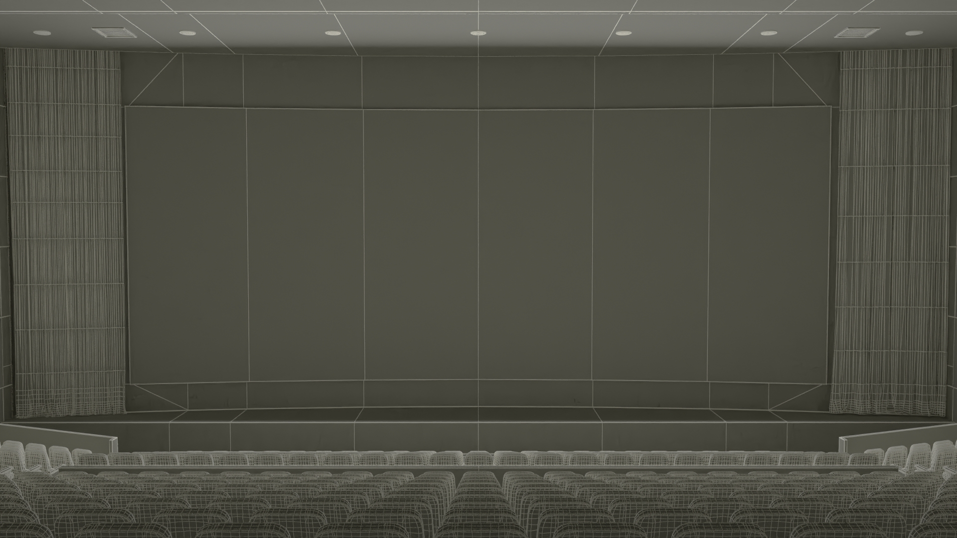Movie Theater Hall 3D Model - TurboSquid 2240486