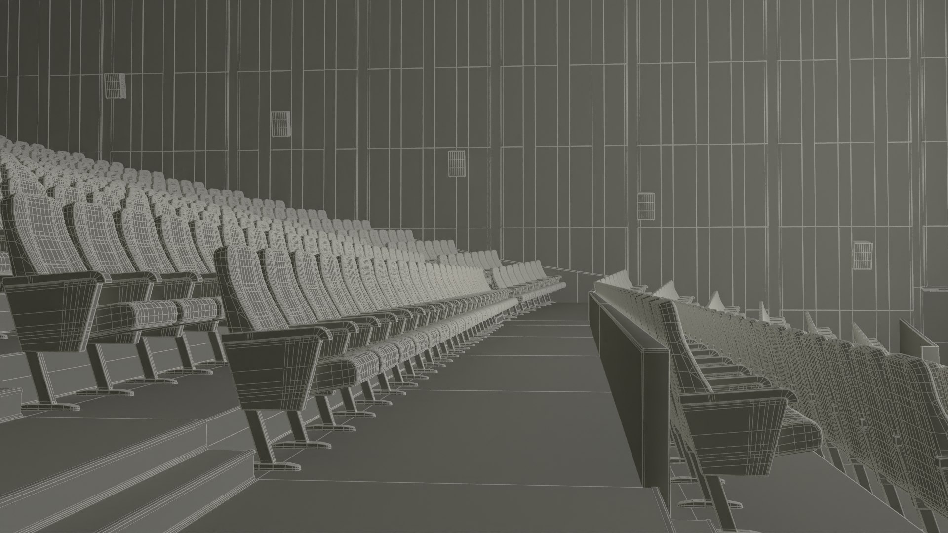 Movie Theater Hall 3D Model - TurboSquid 2240486