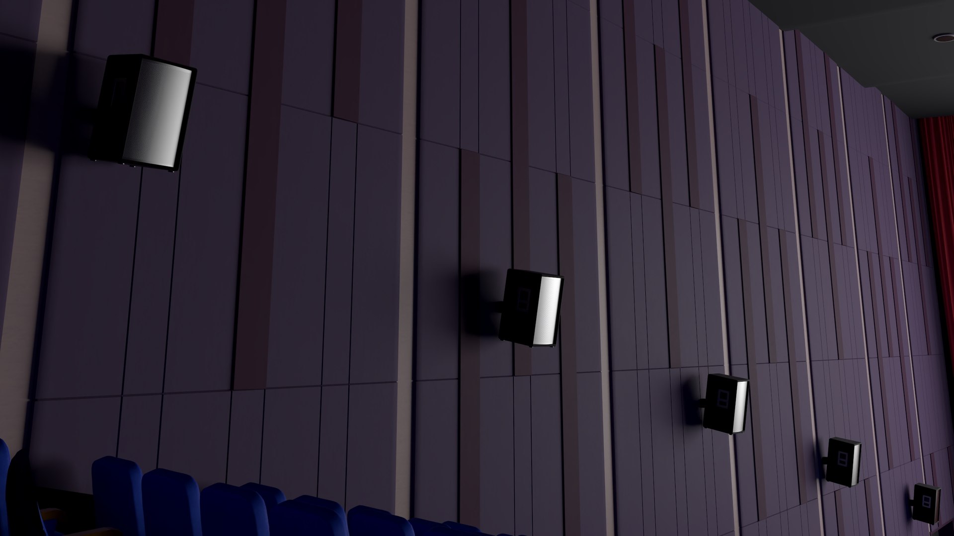 Movie Theater Hall 3D Model - TurboSquid 2240486