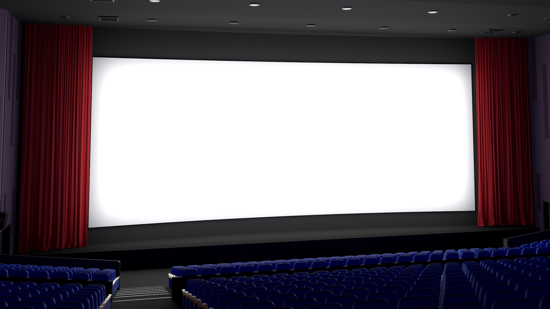 Movie Theater Hall 3D Model - TurboSquid 2240486
