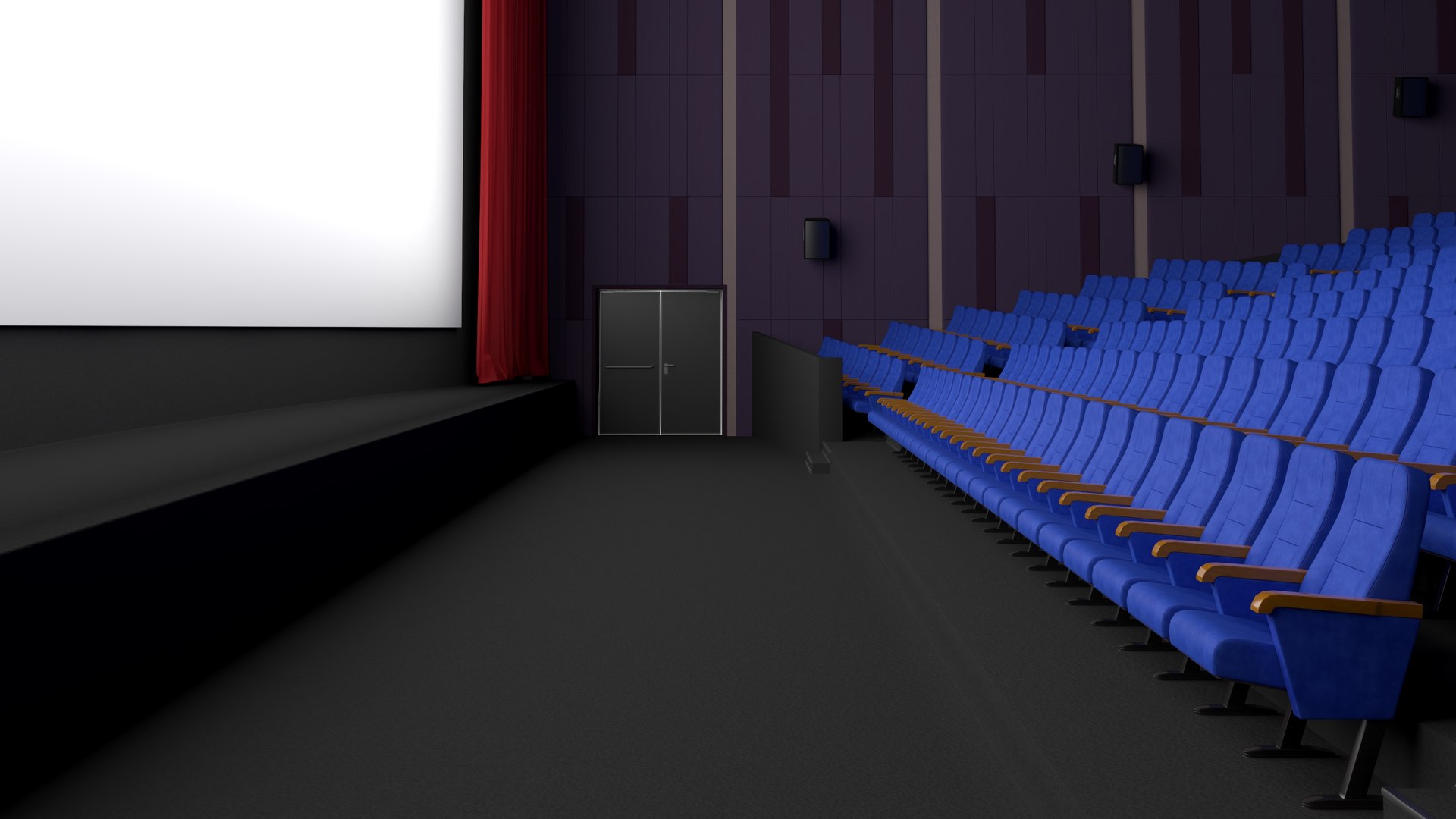 Movie Theater Hall 3D Model - TurboSquid 2240486
