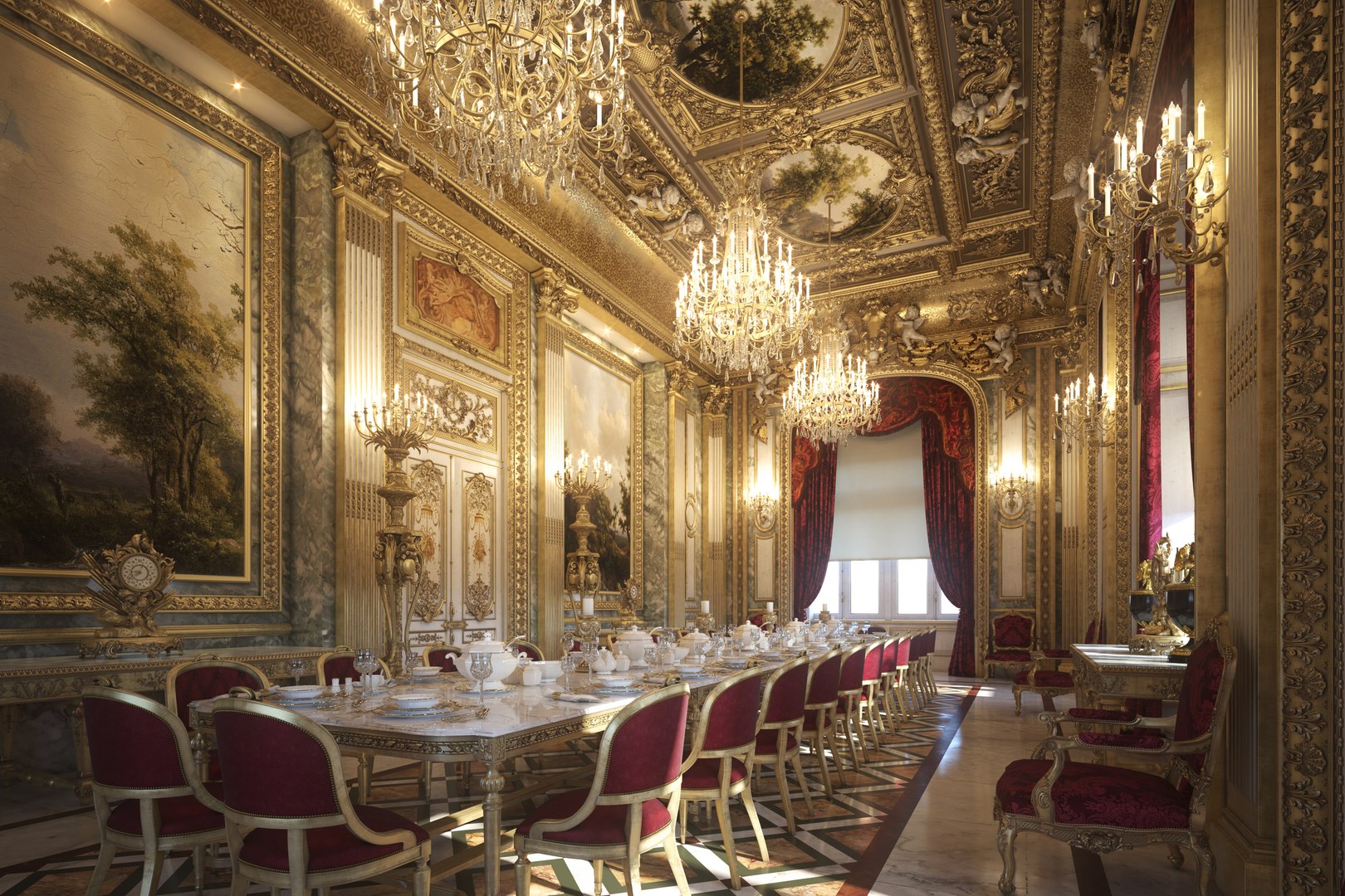 3D Classical Dining Model - TurboSquid 1662885