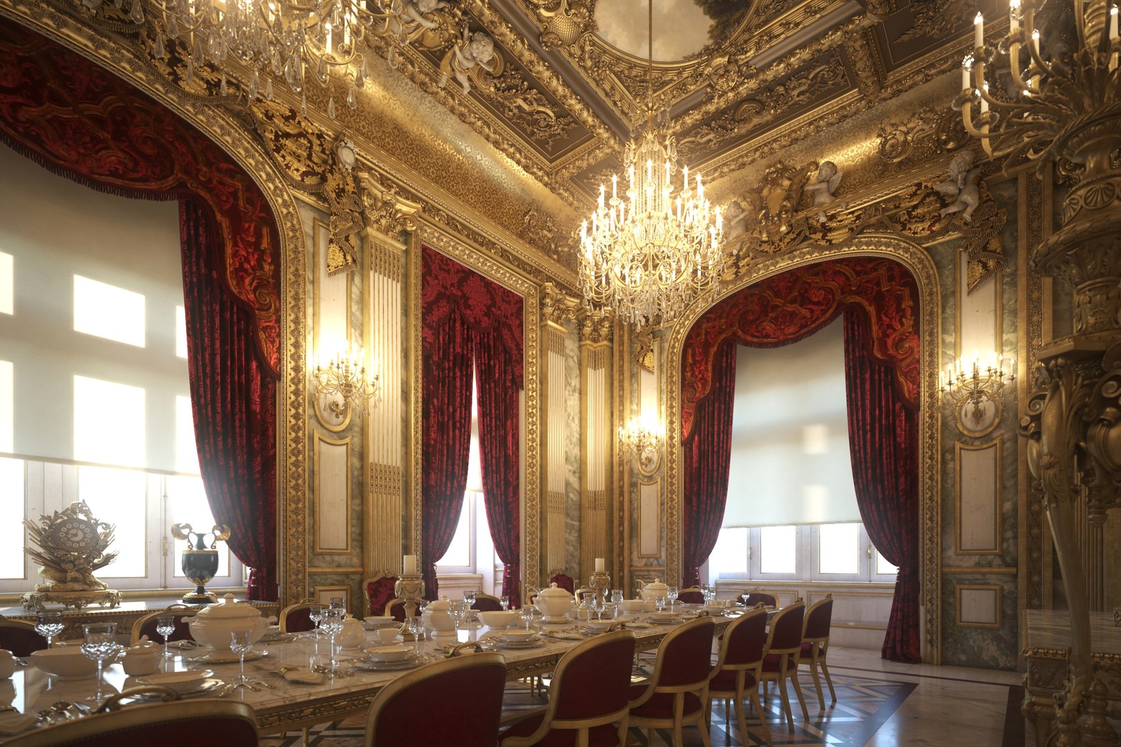 3D Classical Dining Model - TurboSquid 1662885