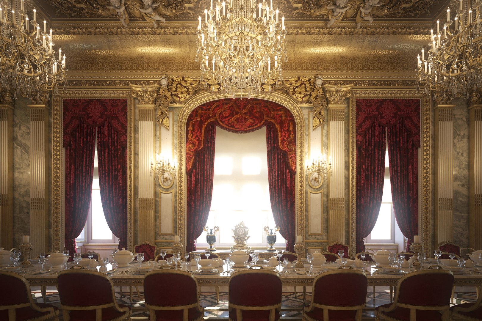 3D Classical Dining Model - TurboSquid 1662885