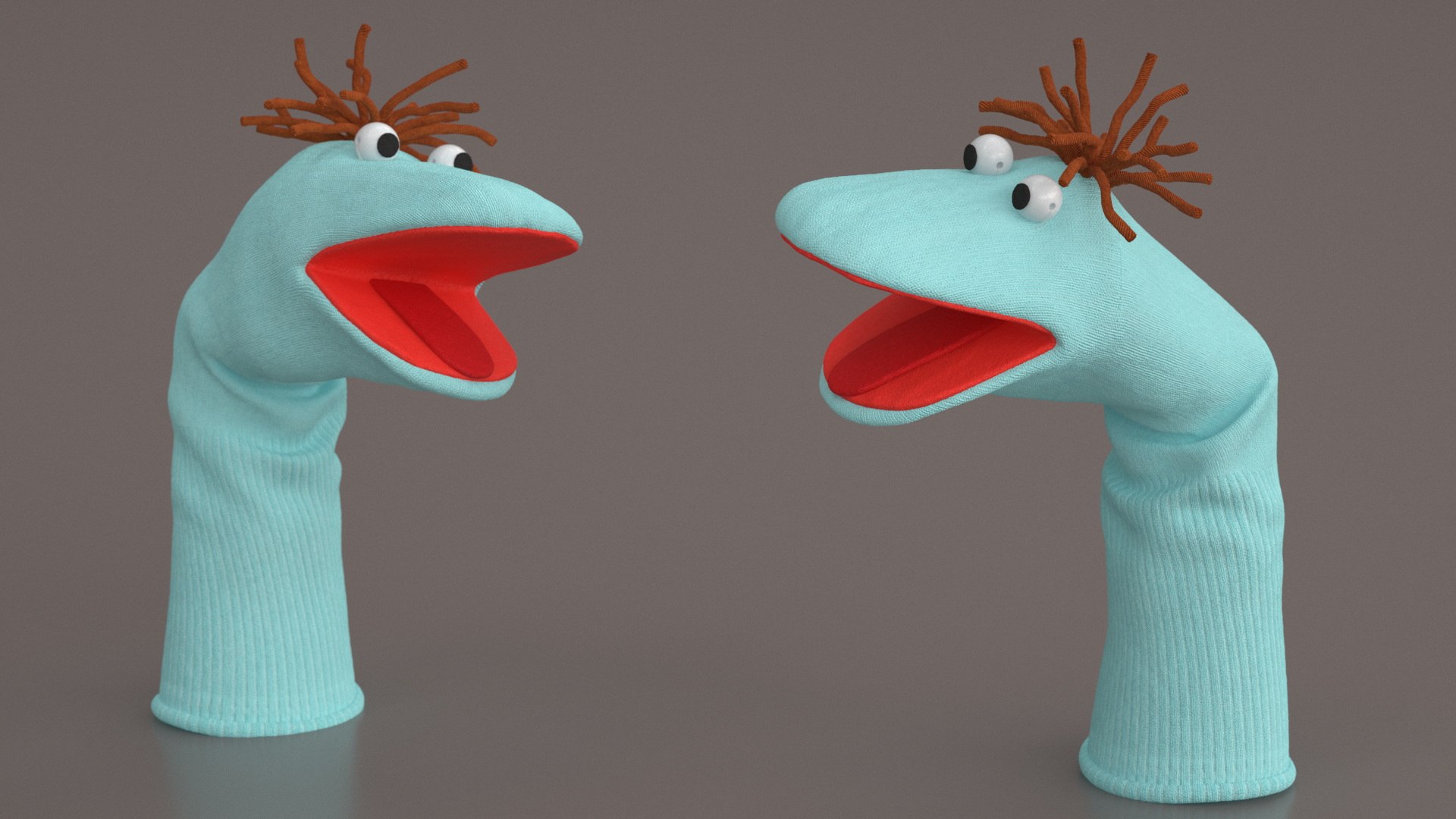 3D Character Hand Puppet Blue Boy Surprised Pose - TurboSquid 2265719