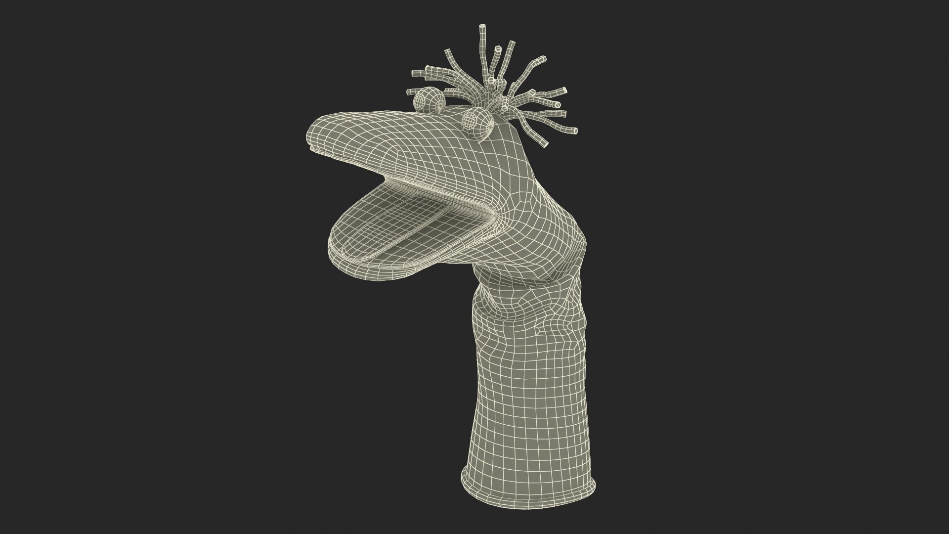 3D Character Hand Puppet Blue Boy Surprised Pose - TurboSquid 2265719