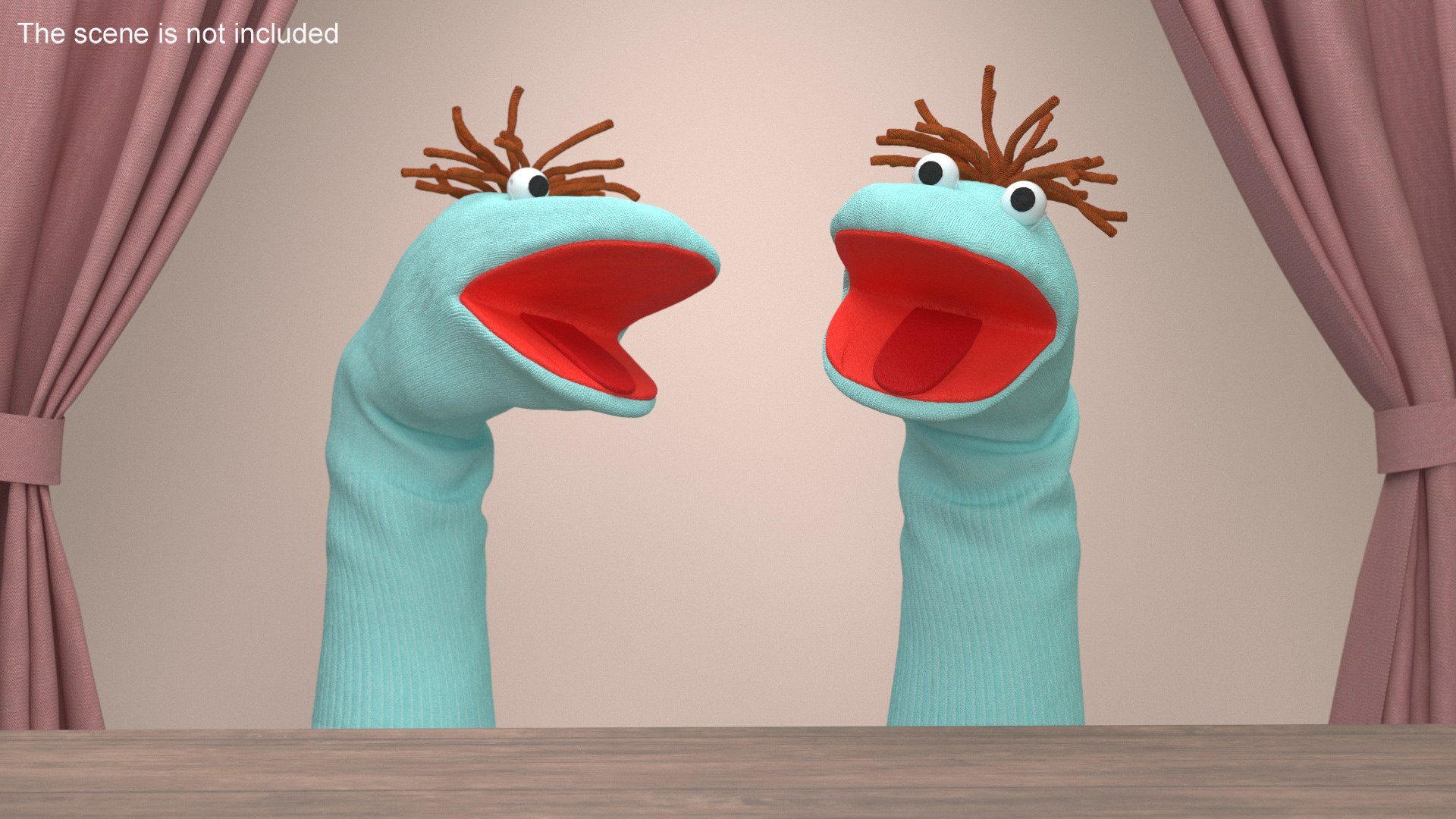 3D Character Hand Puppet Blue Boy Surprised Pose - TurboSquid 2265719