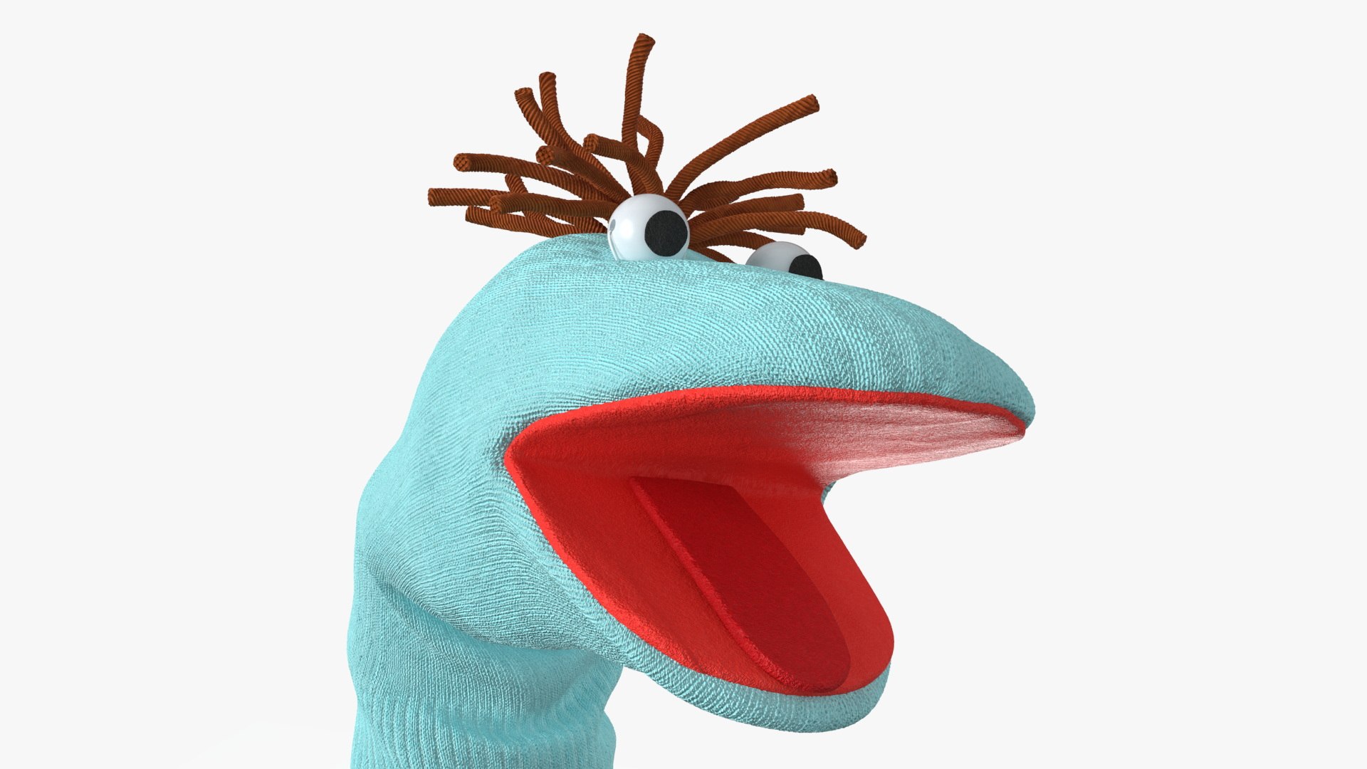 3D Character Hand Puppet Blue Boy Surprised Pose - TurboSquid 2265719