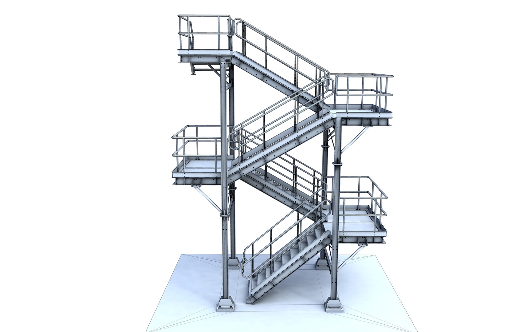 Industrial Stairs 3D Model - TurboSquid 1374903