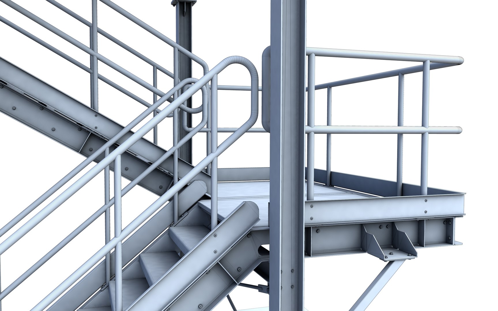 Industrial Stairs 3D Model - TurboSquid 1374903