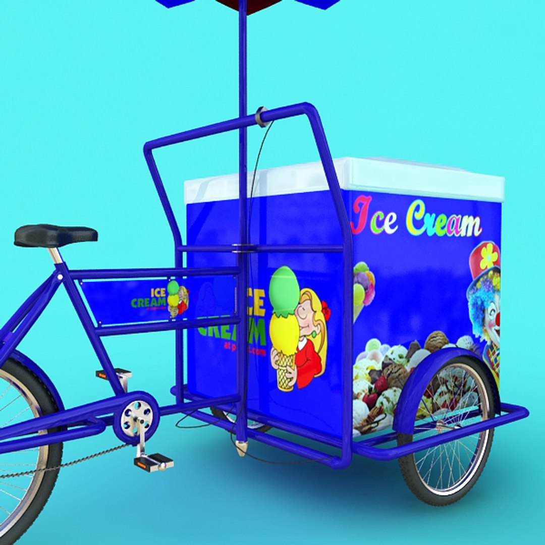 3d Model Ice Cream Cart
