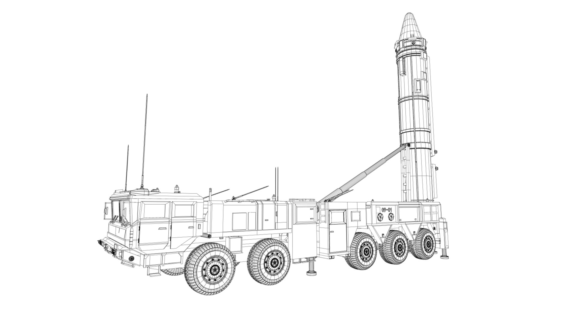 Df-21c The Dong Feng 21 C Medium-range Ballistic Missile Missiles 3D ...