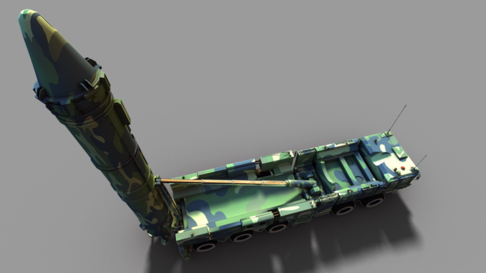 Df-21c The Dong Feng 21 C Medium-range Ballistic Missile Missiles 3D ...