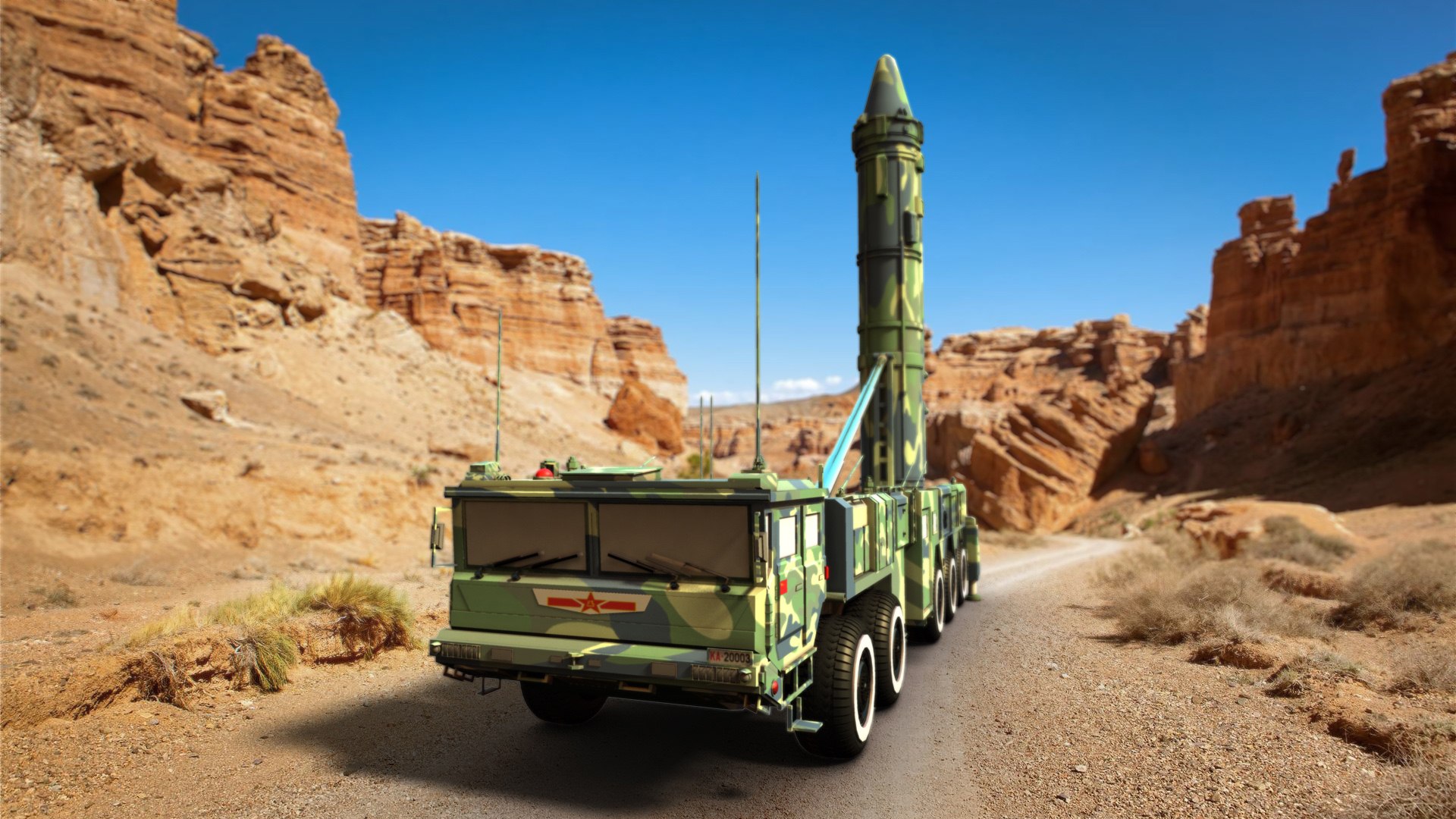 Df-21c The Dong Feng 21 C Medium-range Ballistic Missile Missiles 3D ...