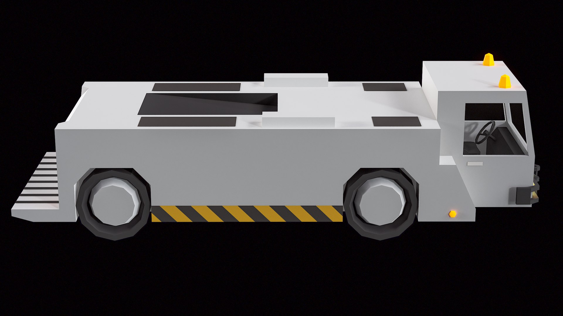 Cartoon Pushback Tractor 08 Lowpoly Airport Vehicle PBR 3D - TurboSquid ...