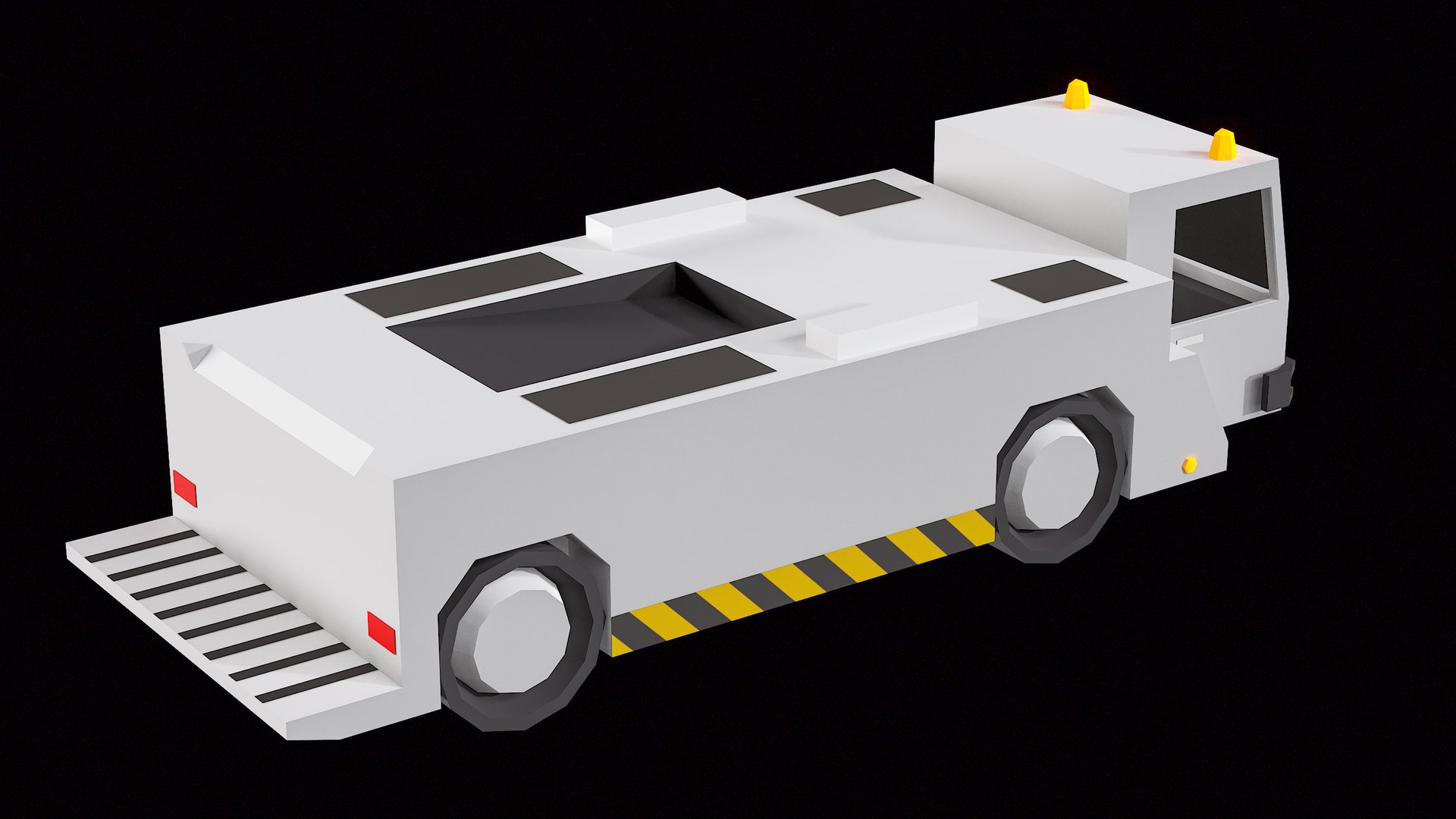 Cartoon Pushback Tractor 08 Lowpoly Airport Vehicle PBR 3D - TurboSquid 2152813