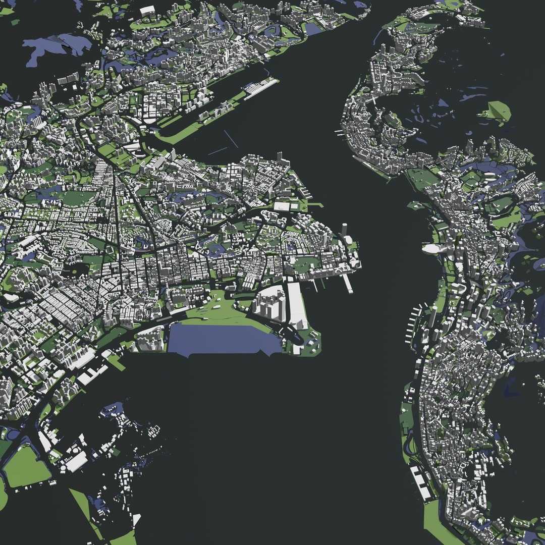 3D Hong Kong - City And Mass Buildings - TurboSquid 2204928