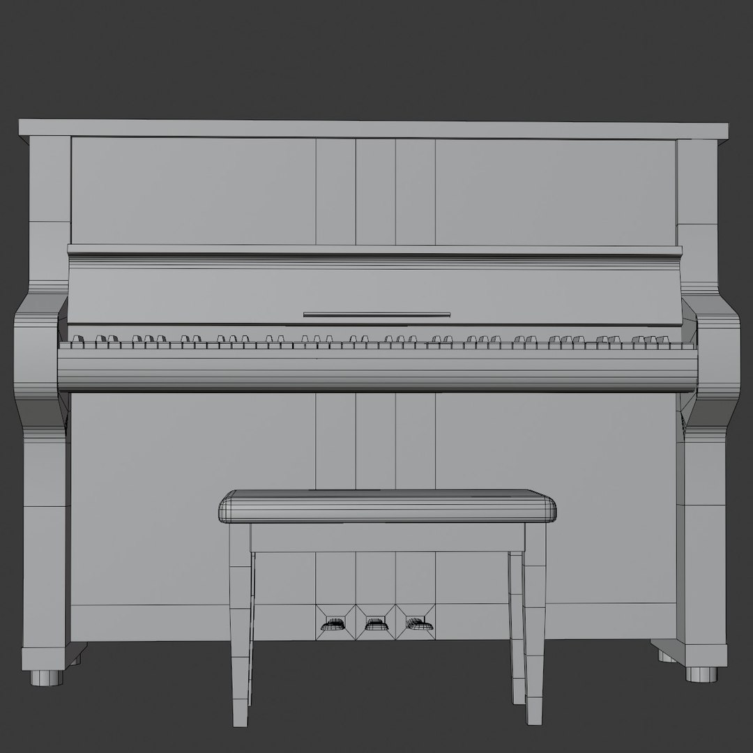 Simple white piano 3D model - TurboSquid 1640455