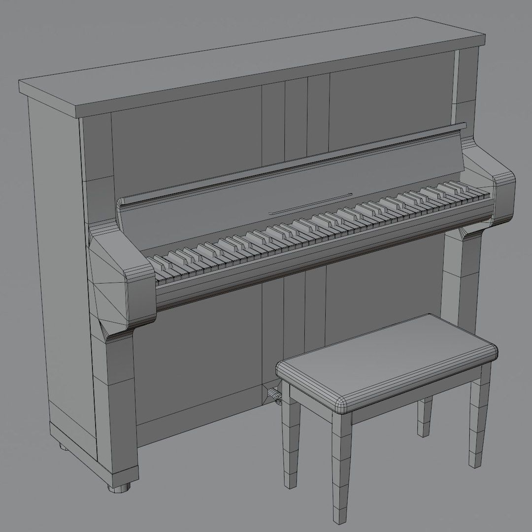 Simple white piano 3D model - TurboSquid 1640455