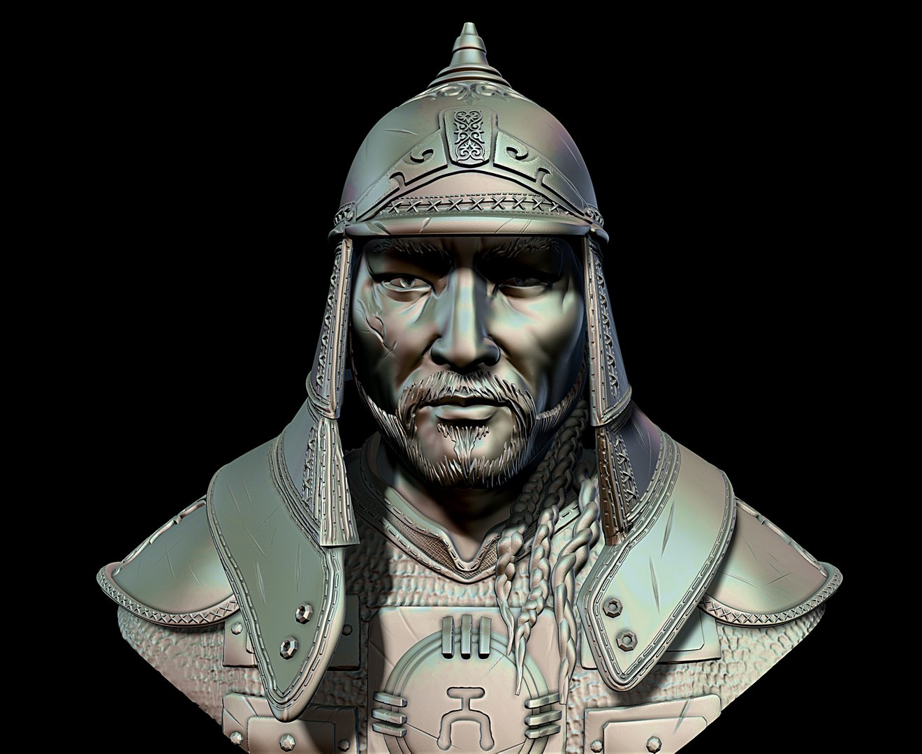 3D Bust Of Genghis Khan Model - TurboSquid 1880078