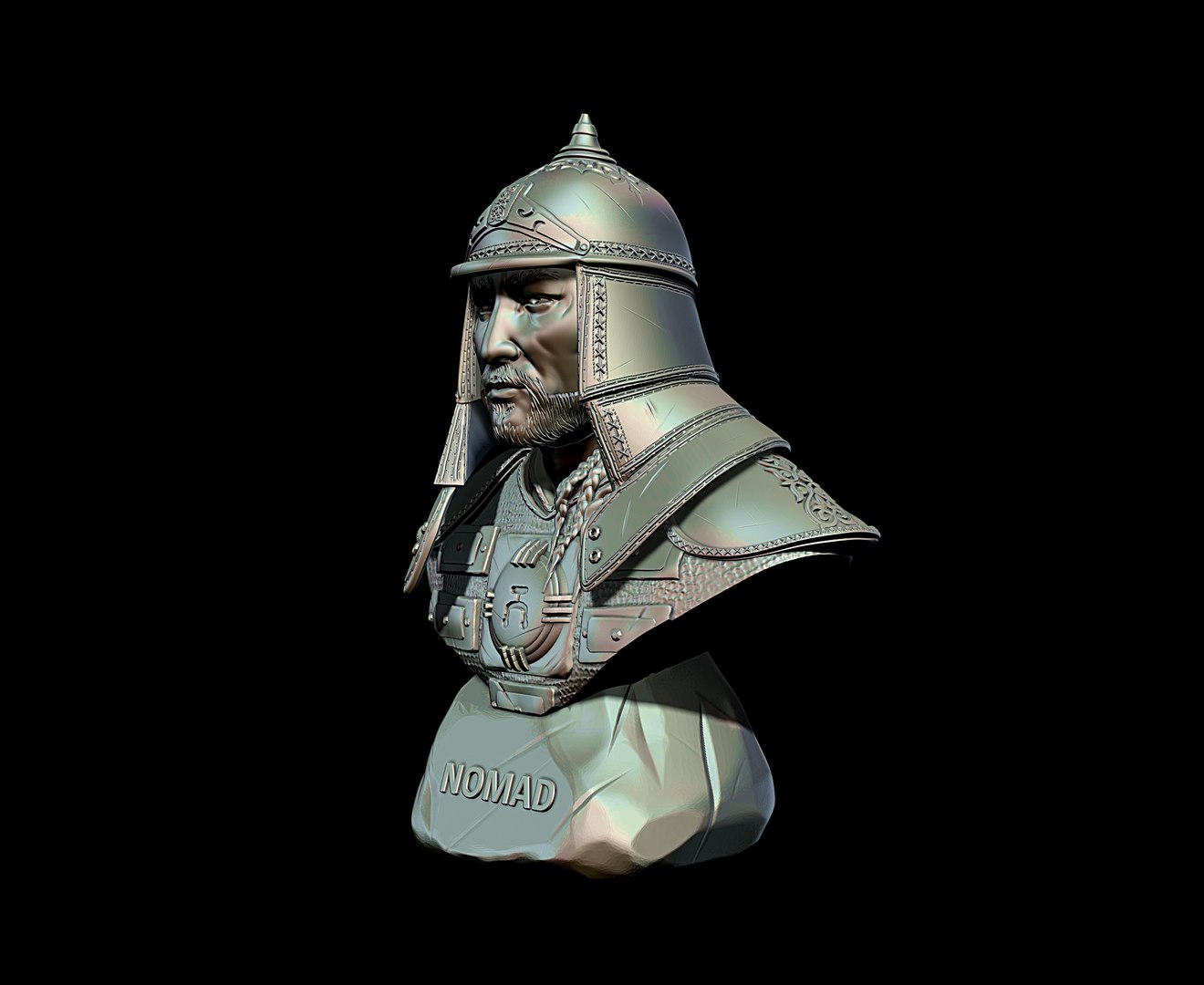 3D Bust Of Genghis Khan Model - TurboSquid 1880078