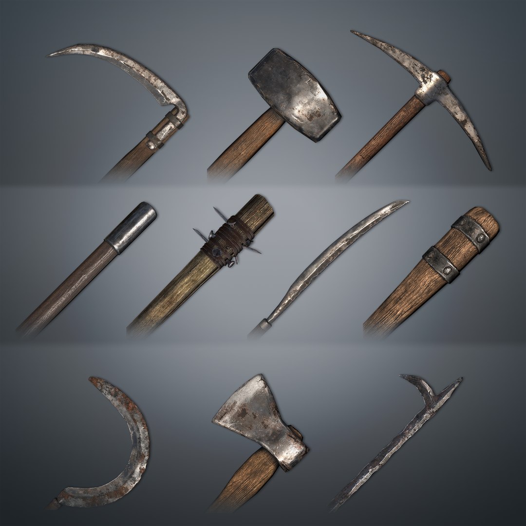 Medieval Tools Packed 3D Model - TurboSquid 1344567
