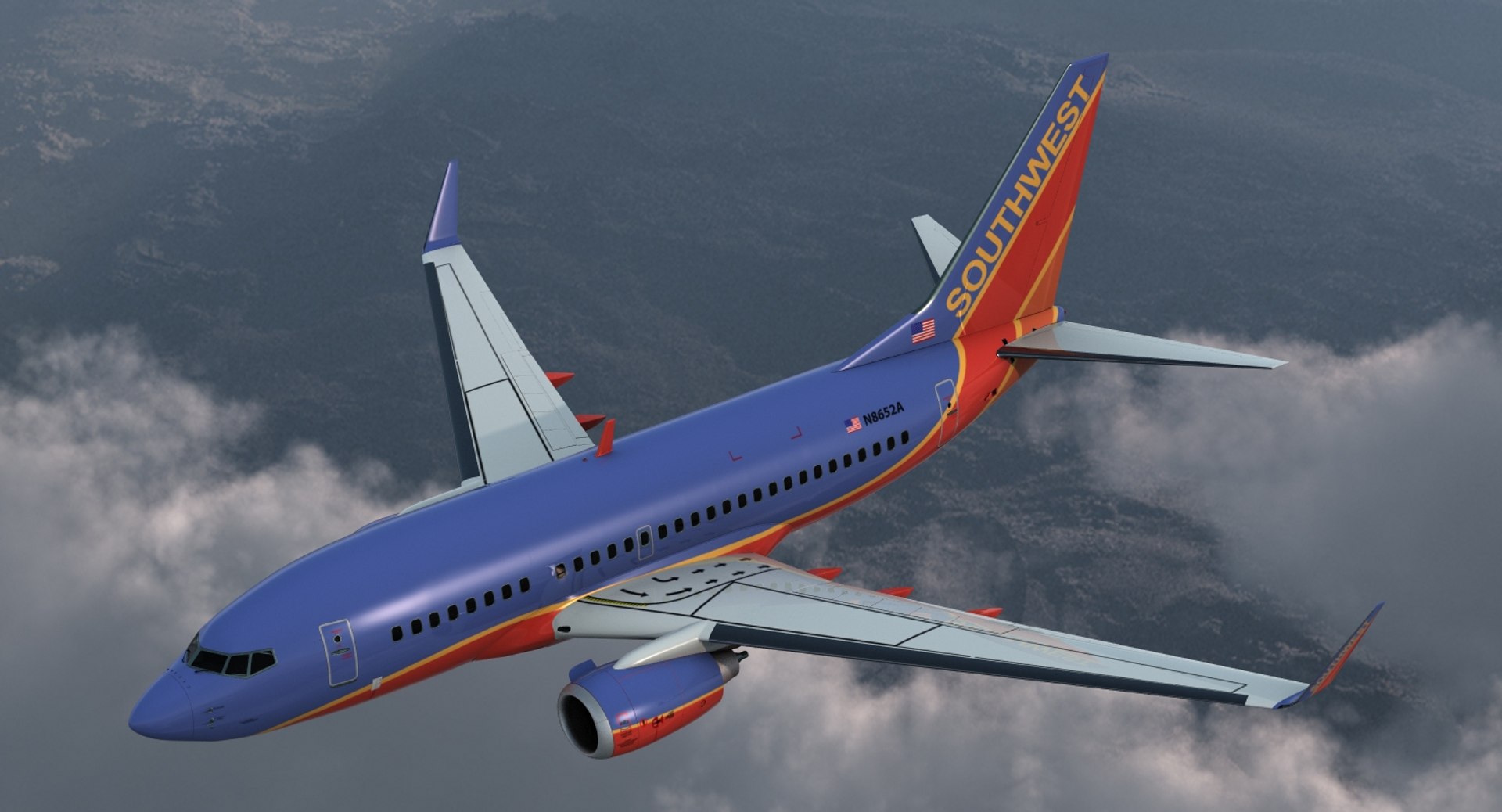 3D model boeing 737-600 interior southwest - TurboSquid 1172055