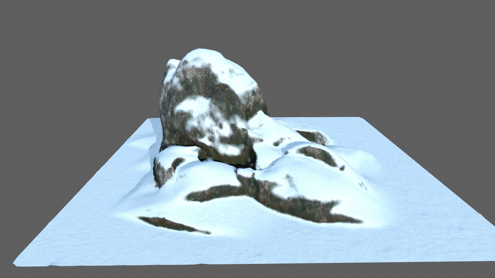 Rock Snow 3D Model - TurboSquid 1263932