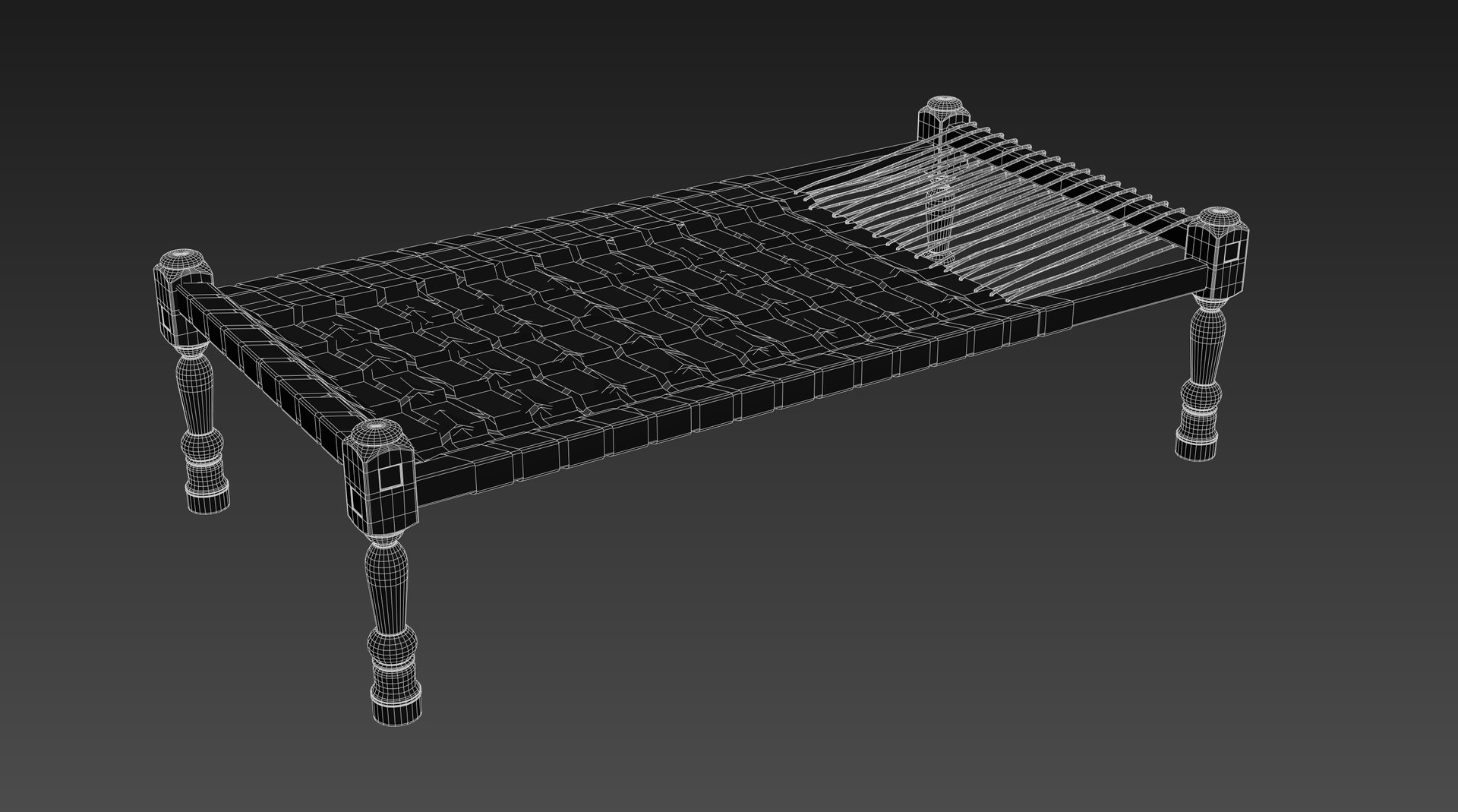 3D Model Indian Bed Chaarpai - TurboSquid 2112794