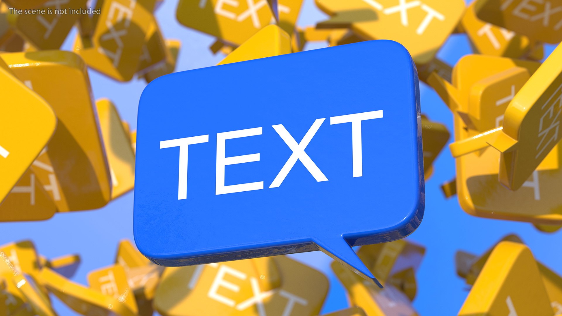 Blue Speech Bubble Symbol Model - TurboSquid 1693123