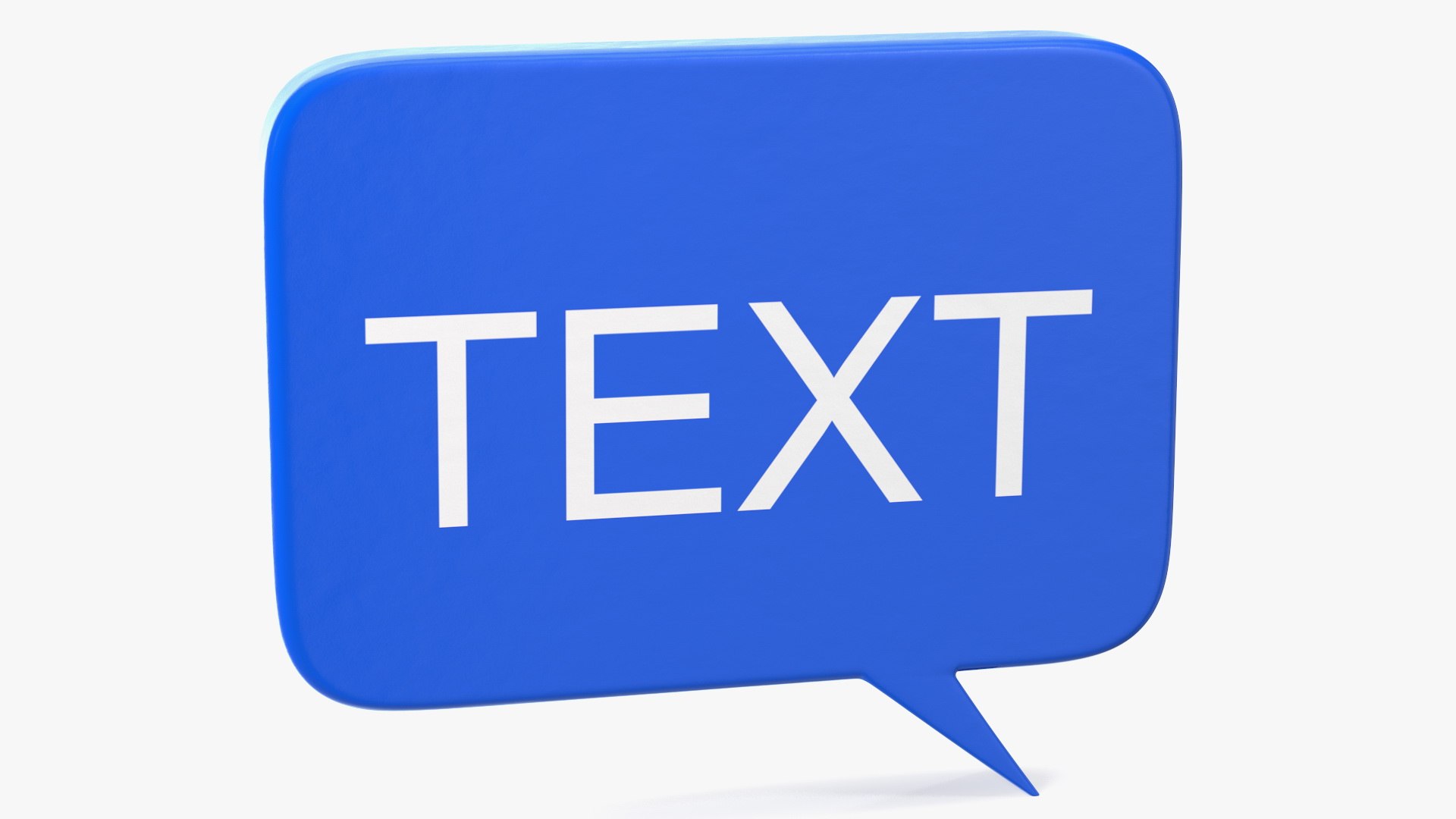 Blue speech bubble symbol model - TurboSquid 1693123