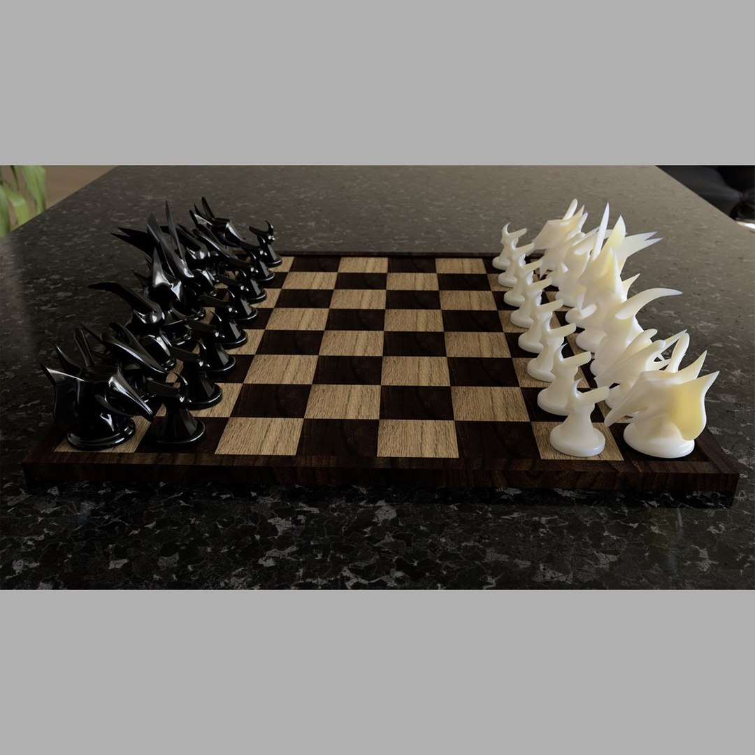3D Model Demon Series Chess Set - TurboSquid 1822049