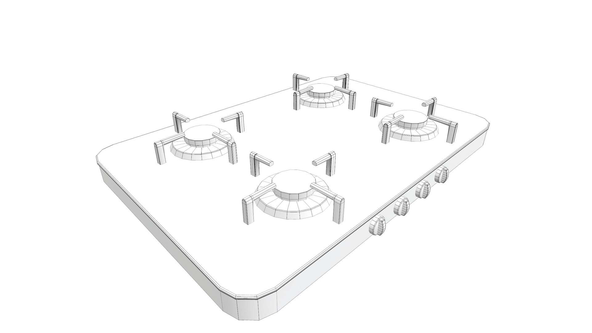 Gas Stove model - TurboSquid 2172846