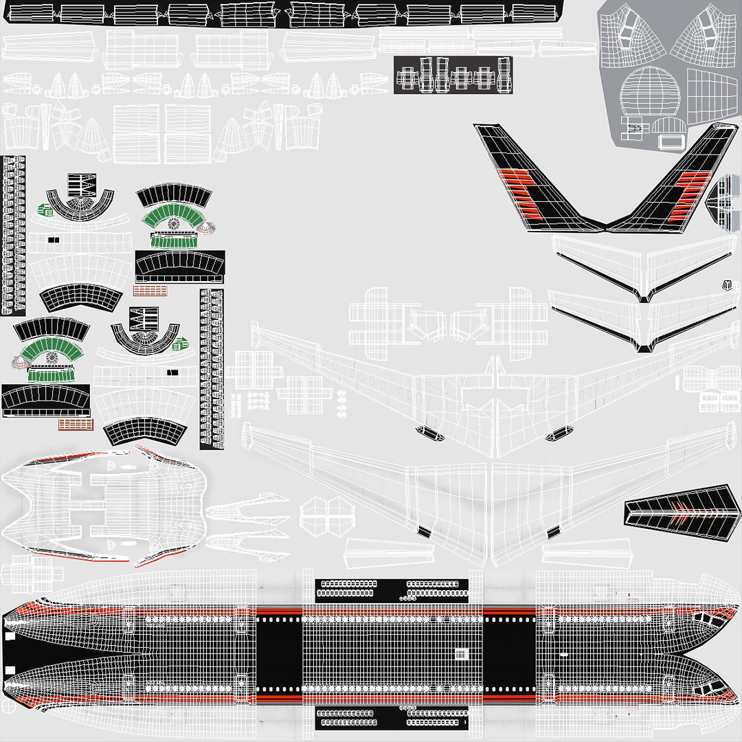 3d model donald trumps private boeing 757